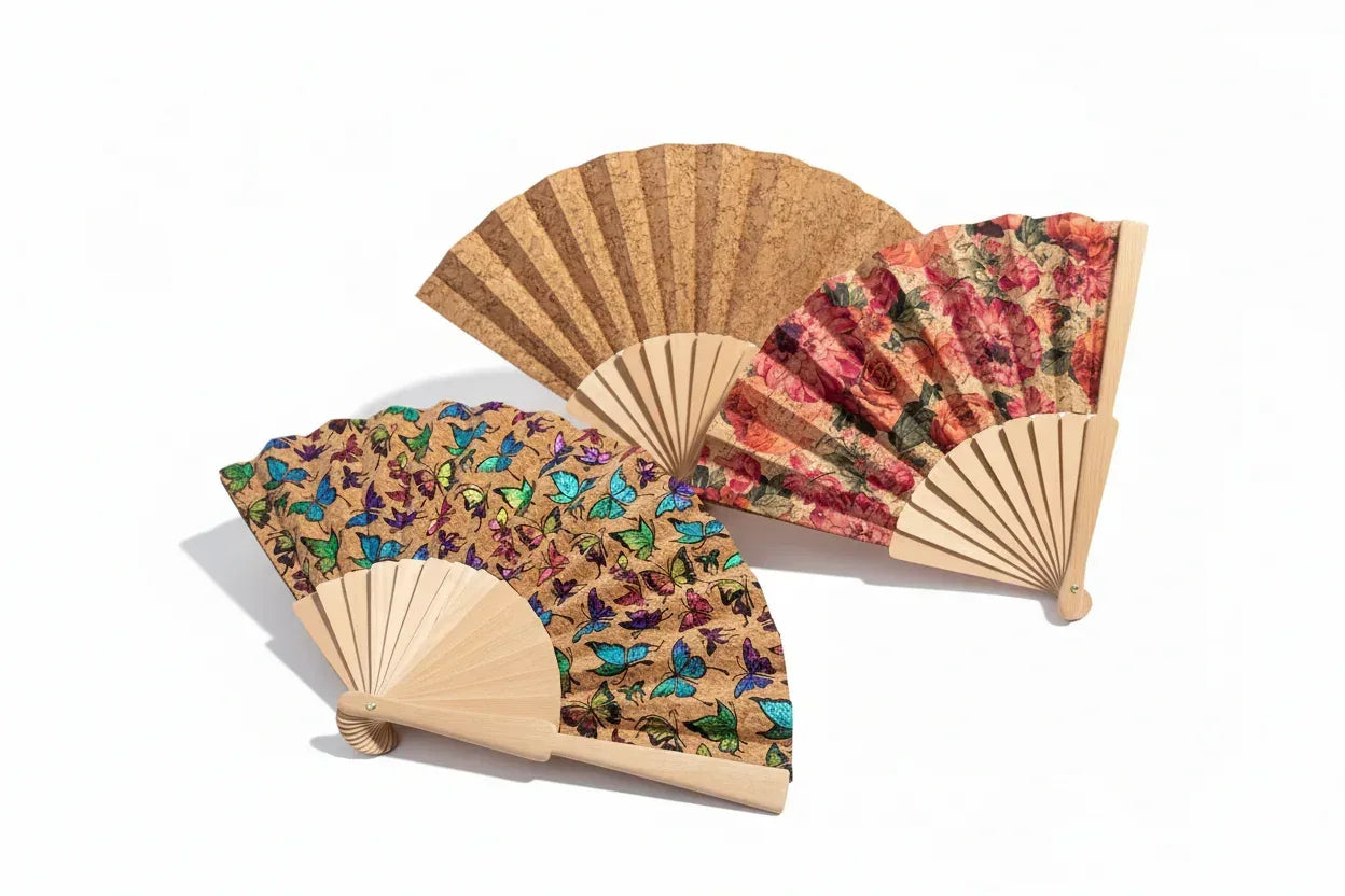 Foldable Cork Fans - Eco-Friendly Hand Fans | The Cork Shop – The Cork Shop